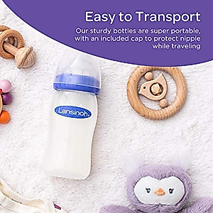 Lansinoh Momma Breastmilk Feeding Bottle with NaturalWave Slow Flow Nipple, 5 Ounces