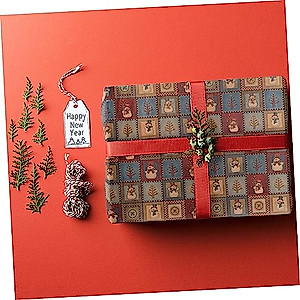 SOLUSTRE 24 Pcs Kraft Wrapping Paper Kraft Paper Gift Wrap Holiday Wrapping Paper Present Wrapping Paper Flower Brown Paper Wrapping Paper Festival Packing Paper Thicken Party Supplies