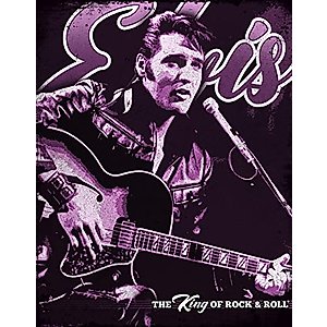 Desperate Enterprises Elvis The King Tin Sign - Nostalgic Vintage Metal Wall Decor - Made in USA