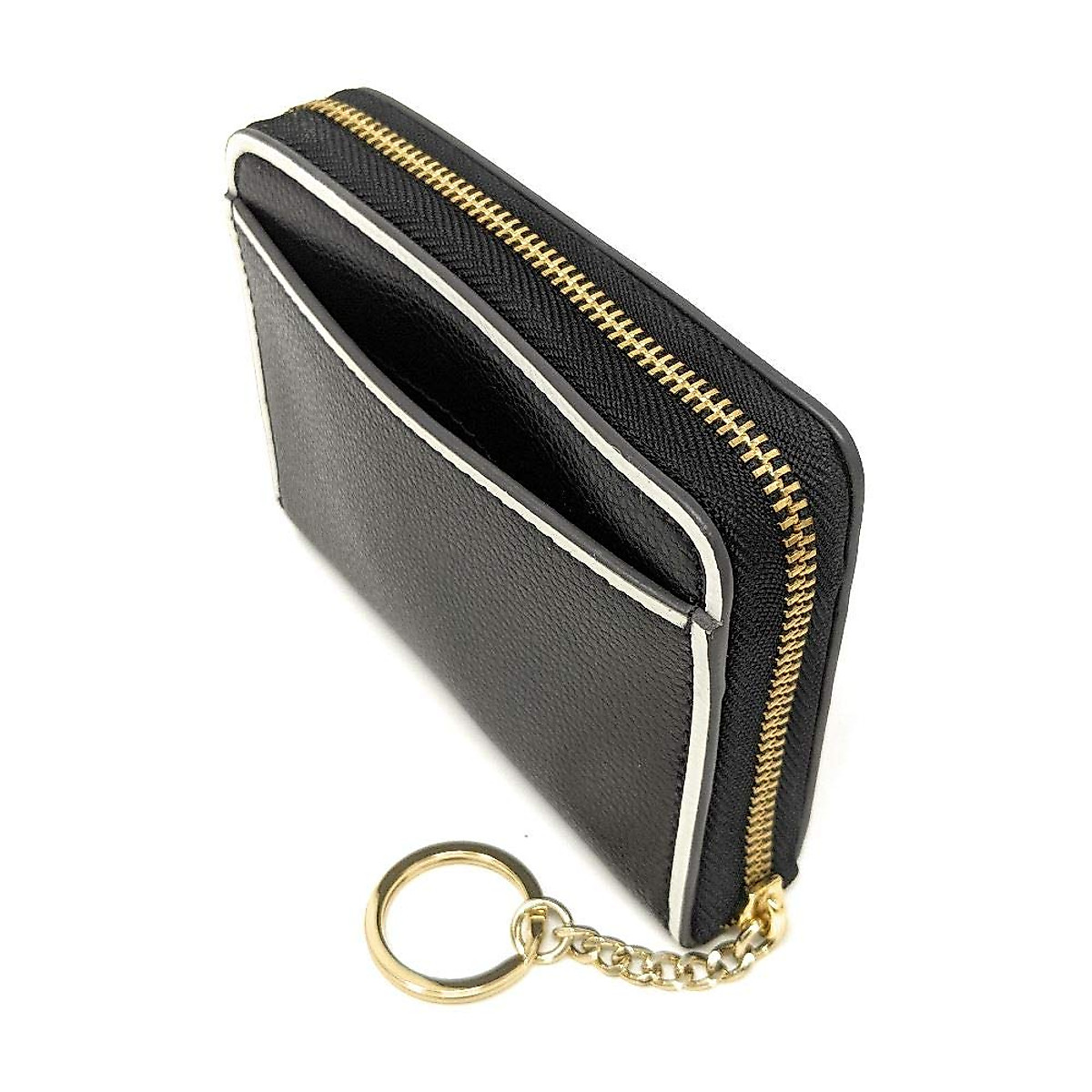 Kate Spade Dani Patterson Drive Painted Edge Black Bright White Wallet, Small