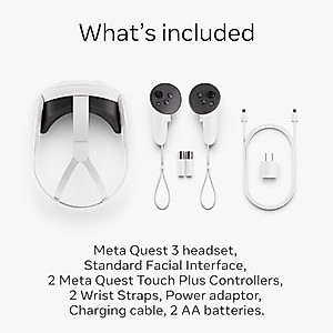 Meta Quest 3 128GB— Breakthrough Mixed Reality Headset — Powerful Performance