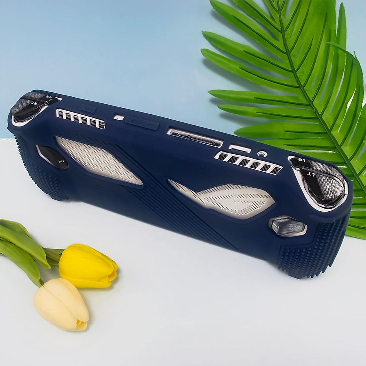 ROG Ally Silicone Protective Case Compitable with ASUS Rog Ally 7 inch 120Hz Gaming Handheld, FiiMan Soft Full Body Cover Case with Anti Slip & Shockproof (Blue)