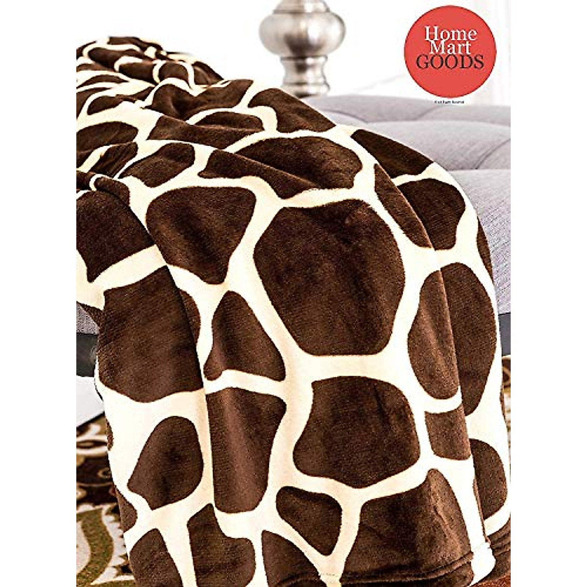 Home Must Haves Ultra Soft Micro Plush Warm Cozy Premium Flannel Bed Sofa Couch Picnic Blanket (Queen 80"x80", Giraffe Skin Print)
