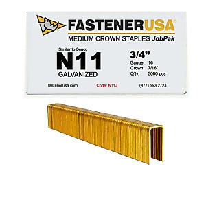 3/4" Leg x 7/16" Crown 16GA GALV N11 Staples 5,000ct | N11J