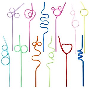 36 Pcs Crazy Straws, Colorful Funny Straws for Kids Reusable Silly Straws for Kids, Great for Parties and Birthday Party