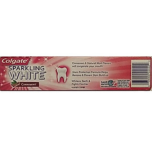 Colgate Anticavity Fluoride Toothpaste Sparkling White Cinnamint with Cinnamon & Natural Mint Flavor Gel - Gluten Free