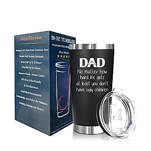 NewEleven Gifts For Dad - Birthday Gifts For Dad From Daughter, Son, Kids - Husband Gifts - Unique Birthday Present Ideas For Father, Husband, New Dad, Bonus Dad From Daughter, Son - 20 Oz Tumbler