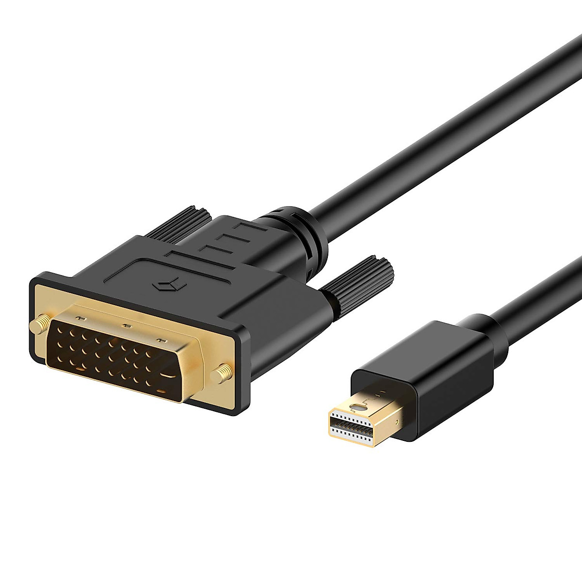 Rankie Mini DisplayPort (Mini DP) to DVI Cable, Thunderbolt Port Compatible, Gold Plated, 6 Feet