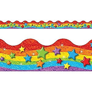 TREND enterprises, Inc. Rainbow & Stars Terrific Trimmers, 39 ft