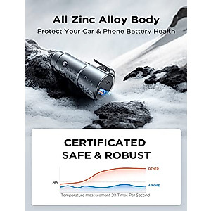 LISEN PD45W&QC24W USB C Car Charger Samsung Car Charger, 3 in 1 Super Fast Charging Adapter