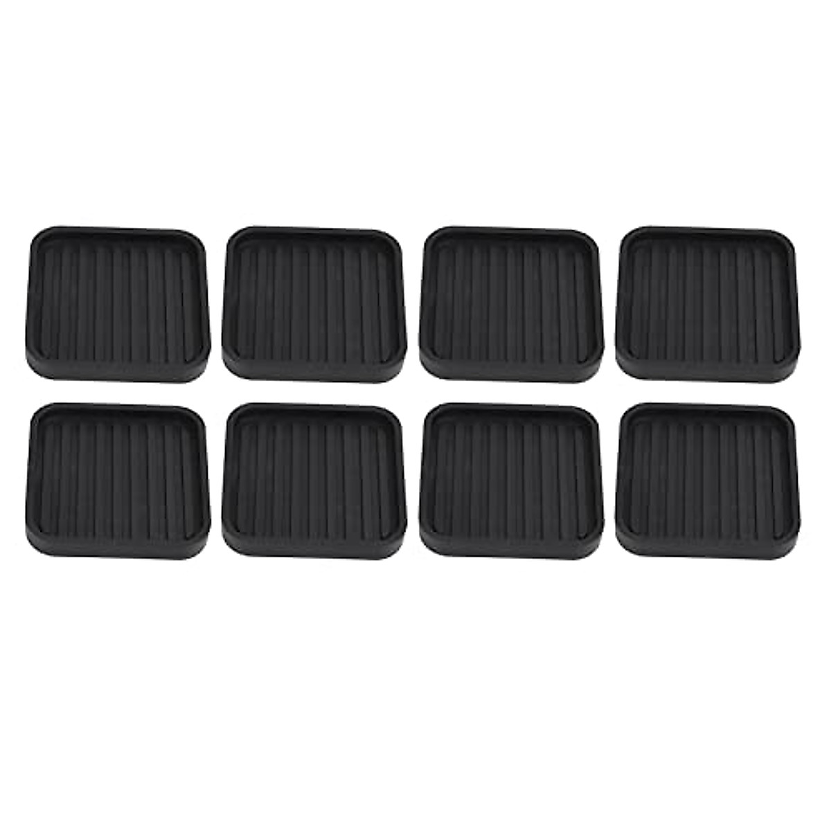 YOUTHINK Heavy Duty Upgraded Rubber Bed Risers 8PCS, More Space, Anti Slip Pads, Improve Sleep, Easy to Use