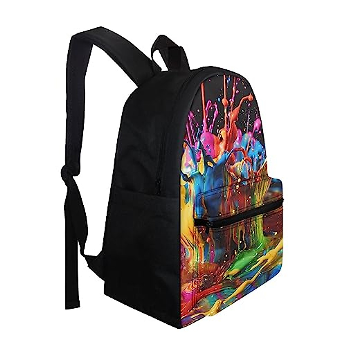 GLUDEAR Kids School Backpack Girls Boys Student Colorful Splash Paint Print Book Bag Soft Comfy Daypack,Oil Paint 4