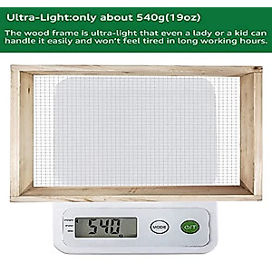 Soil Sifter, Dirt Sifter for Gardening, Compost Sifter, Garden Sieve, Light Wood Sifter for Rocks, Screen Sifter Top Soil/Peat Moss/Worm/Leaves/Loam Soil/Sand,Great Garden Tool for Plants & Vegetables