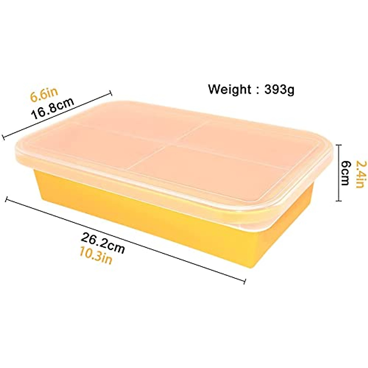 (2 Pack) Large Silicone Freezer Containers For Soup, Pasta Sauce, Leftovers, Broth & More - 6 Cup Reusable BPA Free Non Plastic Food Storage Freezing Trays With Lids & Measurement Lines (2 Pack)