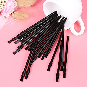 100PCS Disposable Lip Brush Applicator Disposable Lip Gloss Brushes Lipstick Wands Applicator Flat Brush Makeup Cosmetic Tools