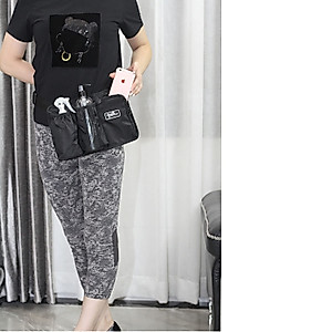 YOURUIMEI Essential Oil Fanny Pack According to the Master Fanny Pack, Essence Oil Bottle Sleeve Massage Bottle Storage Bag Wash and Protect the Bottle Storage Bag (Rose red) (3 bottle, Black)