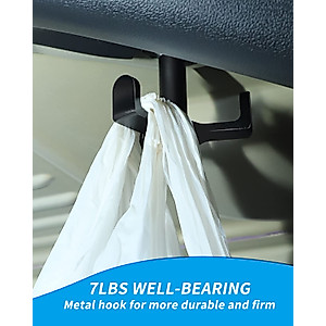 SPARKWHIZ Trunk Grocery Bag Hook for 2018-2023 Tesla Model 3 Aluminum Hook Hanger, Interior Accessories, Black