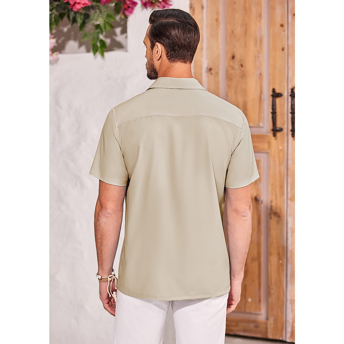 COOFANDY Men Beach Vacation Shirts Aloha Hawaiian Shirts Tropical Shirt with Pockets