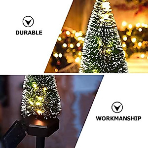 balacoo 2pcs Solar Christmas Tree Lamp Christmas Tree Garden Stake Christmas Solar Lights Outdoor Stakes Lights Landscape Pine Trees Lighting for Home Lawn Yard Patio Pathway Green