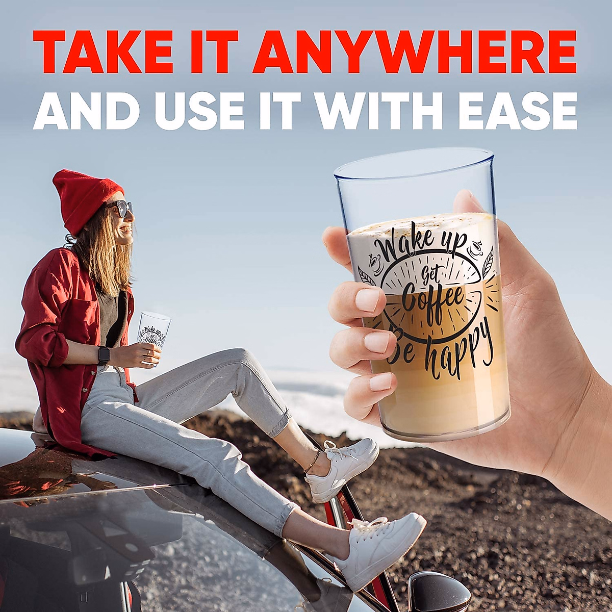 PowerLix Milk Frother Handheld Battery Operated Electric Foam Maker For Coffee, Latte, Frappe, Matcha, Drink Mixer With Stainless Steel Double Whisk, Mini Hand Held Machine, Foamer Cup Included