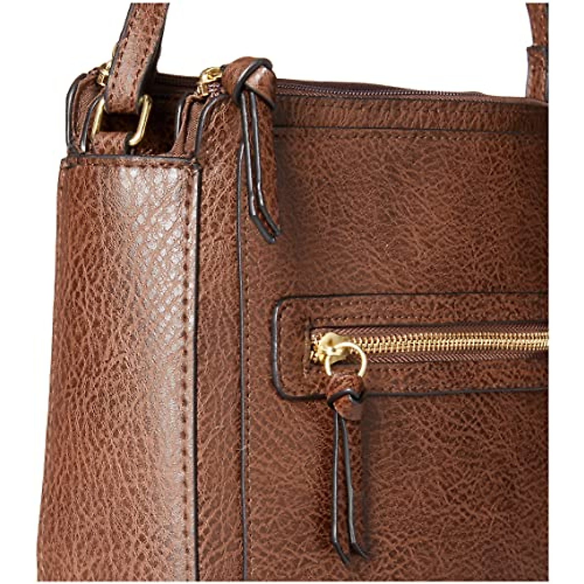 Bueno of California Elephant Grain Crossbody, Brown