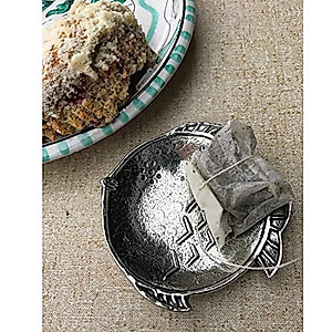 Crosby & Taylor Fish Pewter Teabag Holder Trinket Dish
