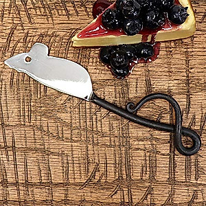 Silvercloud Trading Co. Stainless Steel 7.25" Mouse Cheese Knife with Cast Handle - Hostess Gift