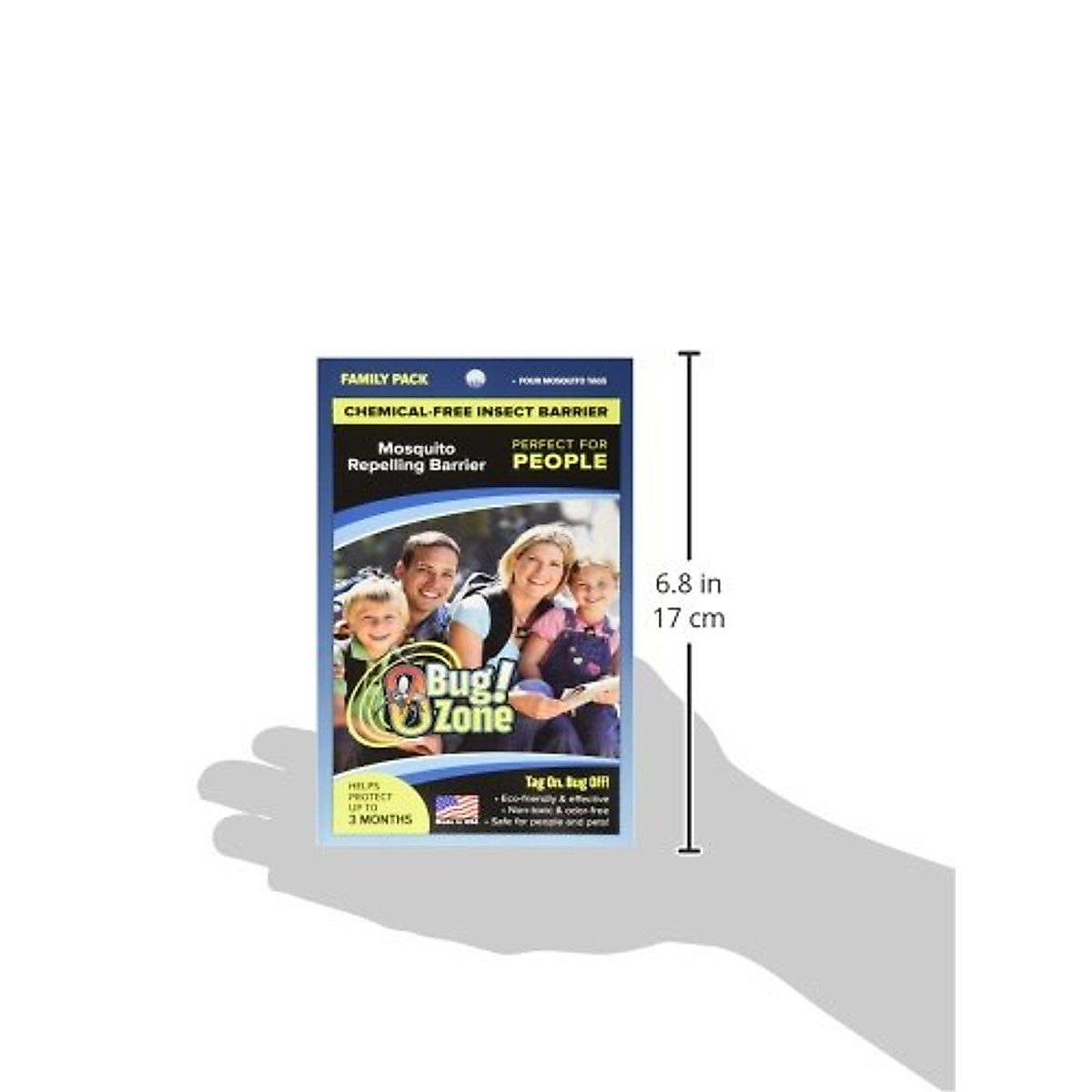 0Bug!Zone Mosquito Barrier Tags, Family Pack