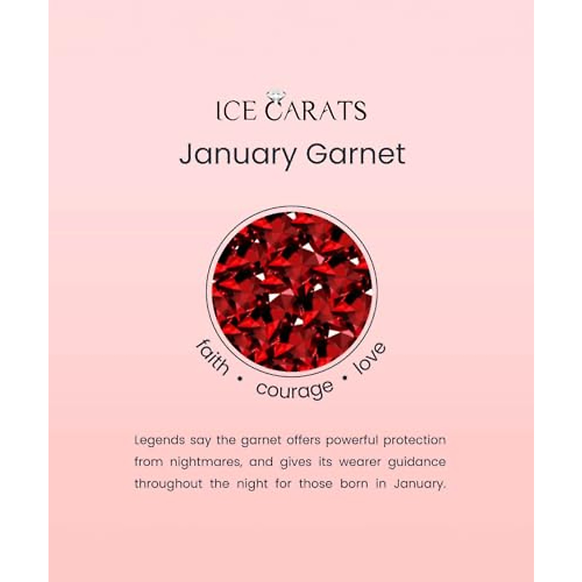 IceCarats 925 Sterling Silver Red Garnet Heart Love Ring Gemstone Band Size 6