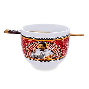 Toynk Seinfeld No Soup For You 20-Ounce Ramen Bowl and Chopstick Set