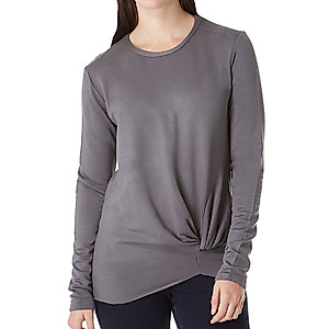 Stateside Fleece Twist Pullover Charcoal
