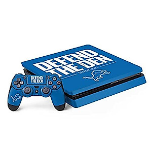 Skinit Decal Gaming Skin Compatible with PS4 Slim Bundle - Officially Licensed NFL Detroit Lions Team Motto Design