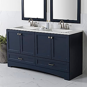 Spring Mill Cabinets Emlyn Bathroom Vanity with Sink, Deep Blue