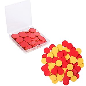 Mr. Pen- Two Color Counters, 100 pcs, Counters for Kids Math, Counters, Math Counters, Red and Yellow Counters, Math Counters for Kids, Counting Chips, Counters for Math