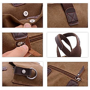 ToLFE Women Top Handle Satchel Handbags Tote Purse Shoulder Bag (Medium: (L) 13.78" x(W) 3.94" x(H) 11.02", Army Green)