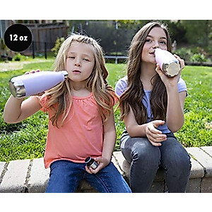 MIRA Child Lunch Bundle with 13.5oz Insulated Food Jar (Pink) and 12oz Insulated Cola Shaped Bottle (Pink)