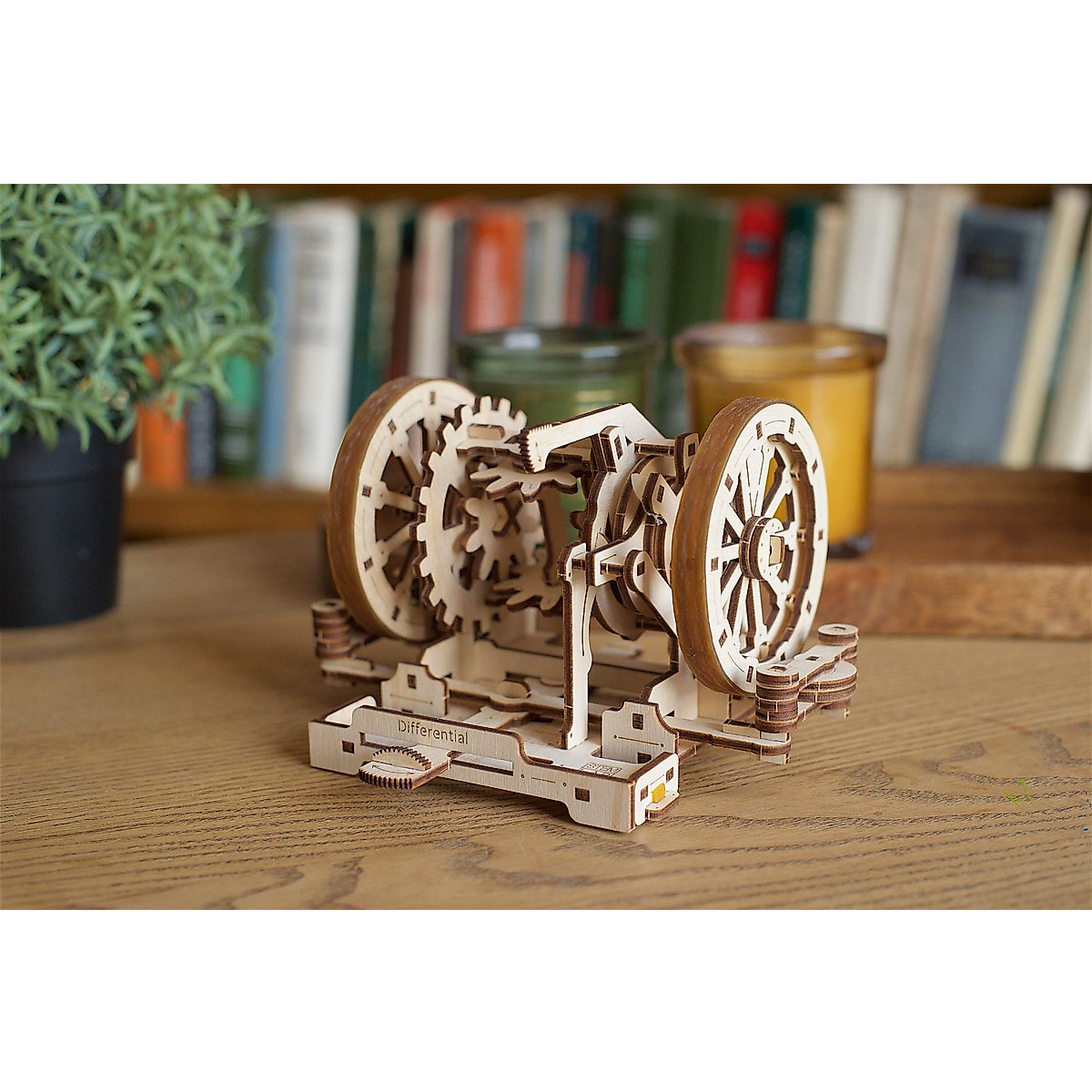 UGEARS STEM Differential Model Kit - Creative Wooden Model Kits for Adults, Teens and Children - DIY Mechanical Science Kit for Self Assembly - Unique Educational and Engineering 3D Puzzles with App
