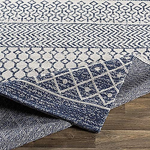 Livabliss Tirian Bohemian Moroccan Area Rug,5' x 7'3",Dark Blue