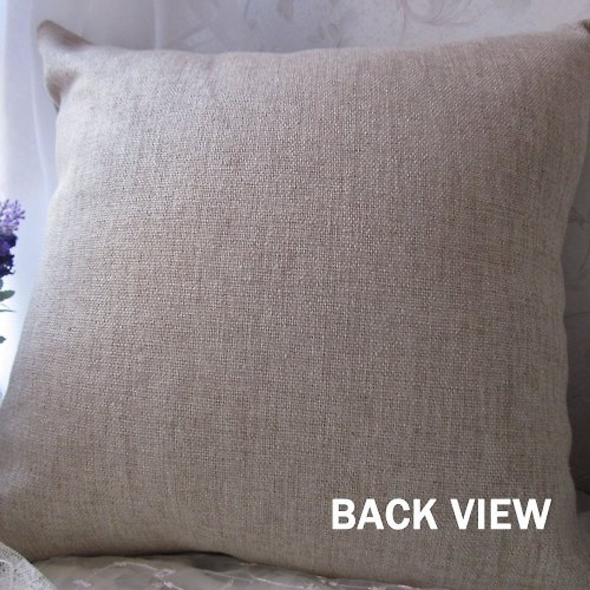 LINKWELL 18x18 inches Vintage Words Home Sweet Home Burlap Throw Pillowcase Cushion Cover (CC1289)