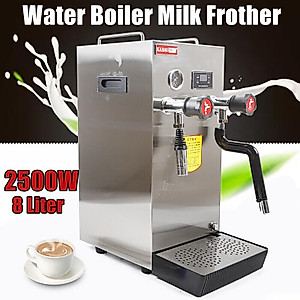 2500W 8L Commercial Multi-Purpose Milk Frother, Full-Automatic Steam Boiling Water Frothing Machine, Elec Milk Foam Maker for Espresso Coffee Tea Coffee Shop Dessert Shop Hotel Milk