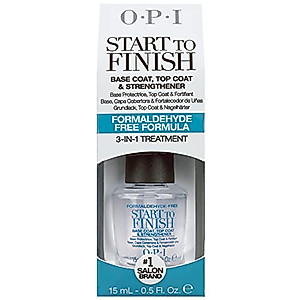 OPI Nail Polish Treatment, 3-in-1 Start to Finish Nail Formaldehyde Free Treatment, 0.5 Fl Oz