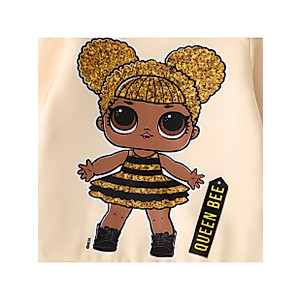 L.O.L. Surprise! Little Big Girls Longsleeve T-Shirt Crewneck Pullover Sweatshirt Apricot 9-10 Years