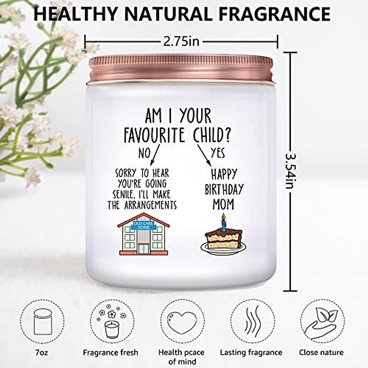 Funny Gifts for Mom Birthday- Mom Birthday Gifts, Birthday Candle Gift for Mom - Happy Birthday Mom, Lavender Scented