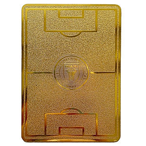 yriiomo Metal Soccer World Cup Trading Card Autographed Collectible Card Game Children's Soccer Fan Birthday