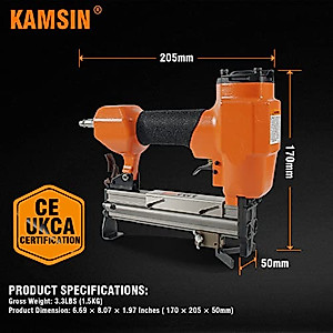 KAMSIN V1015 Pneumatic Picture Frame V Nailer, Fits 5/16'' to 19/32'' (7-15 MM) V Nails, 30 Gauge Air-Powered Frame Joiner for Picture Framing