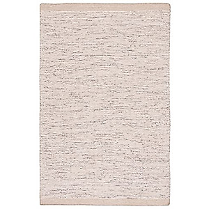 Safavieh Vermont Collection Area Rug - 9' x 12', Beige & Ivory, Handmade Wool, Ideal for High Traffic Areas in Living Room, Bedroom (VRM807B)