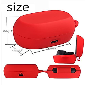 Silicone Case Cover for Jabra Elite 7 Pro/Elite 7 Active True Wireless Earbuds, Anti-Scratch Jabra Elite 7 Pro Case Replacement with Keychain(Yellow)