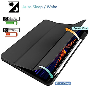 MEEgoodo Custom Personalized Name Case for iPad 10th Generation 10.9 inch Case 2022, Customized Cover with Trifold Stand + Pencil Holder + Auto Wake/Sleep+Soft TPU Protective Stand Back Shell for Kids