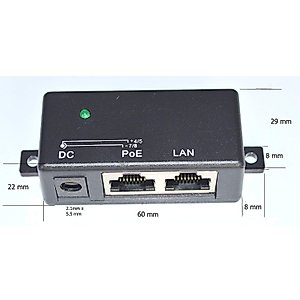 PoE Texas POE-1-48v15w | Single Port PoE Injector for Power Over Ethernet with 15 Watts of Power at 48 Volts for 802.3af Devices | Passive Always On Power (10/100 Mbps)
