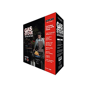 Nikatto Propane Single Burner One Burner Camp Stove Heavy Duty 1 Burner W/ 5' Regulator Hose Adjustable Legs